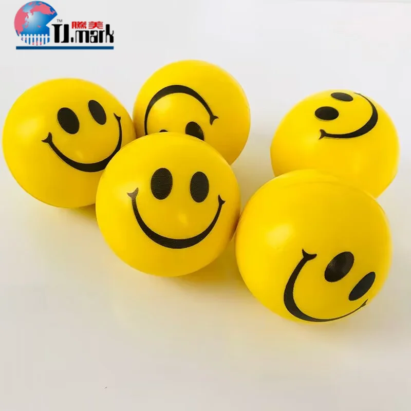 Wholesale Unisex PU Foam Antistress Smile Ball Custom Logo Stress ...