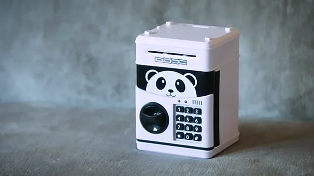 Cartoon Automatic Money-rolling Machine Children's Gifts Atm Piggy Bank ...