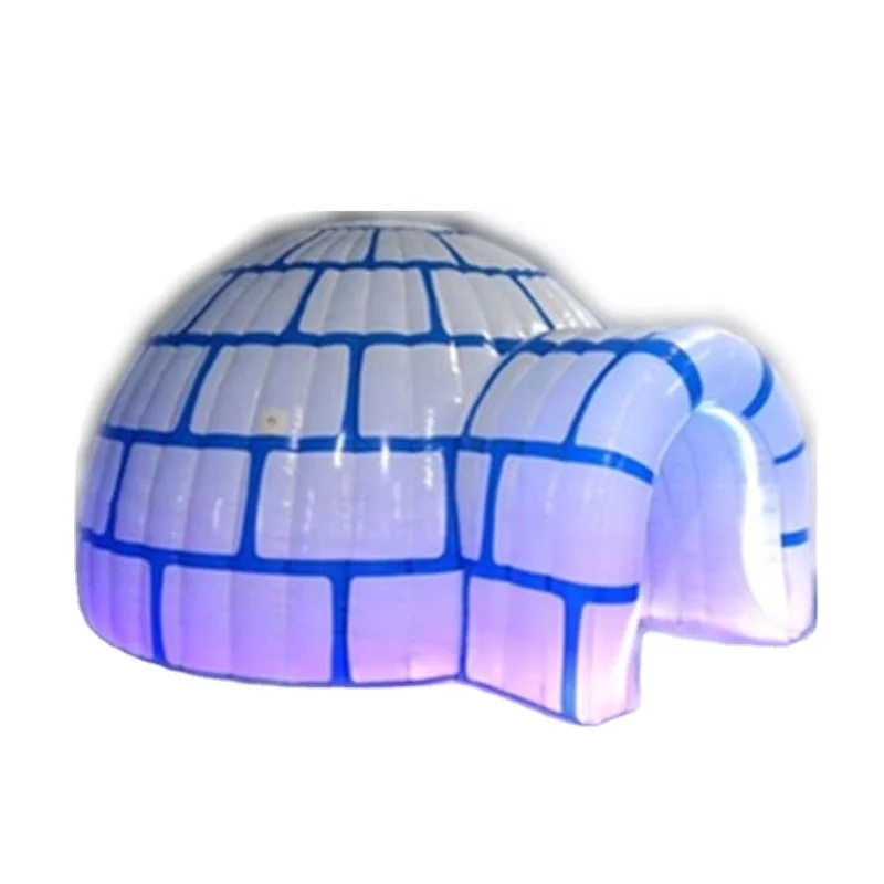 Custom Large Led Light Inflatable Igloo Tent Pvc White Camping Igloo ...