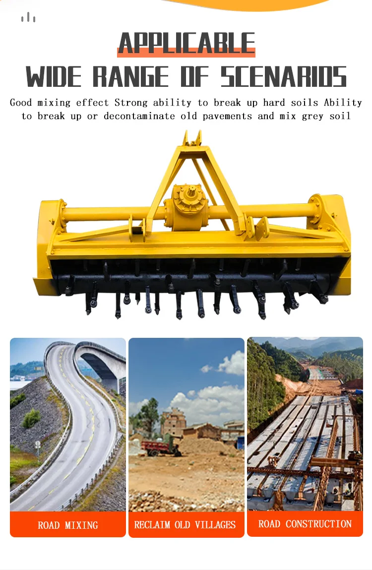 Tractor Three-point Suspension Rotary Tiller Road Ash And Soil Mixer ...