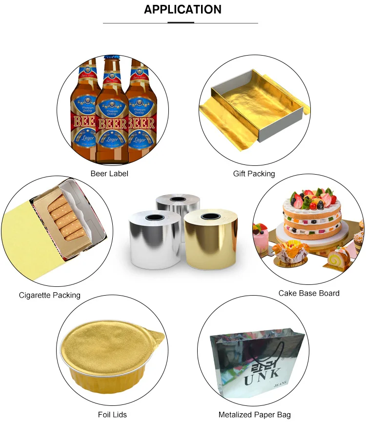 Golden and Silver PET Foil Coated Metallic Paper