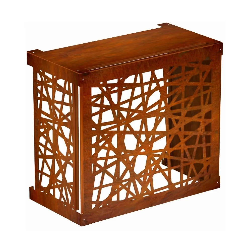 Decorative Laser Cut Outdoor Metal Air Conditioner Cover Corten Steel ...