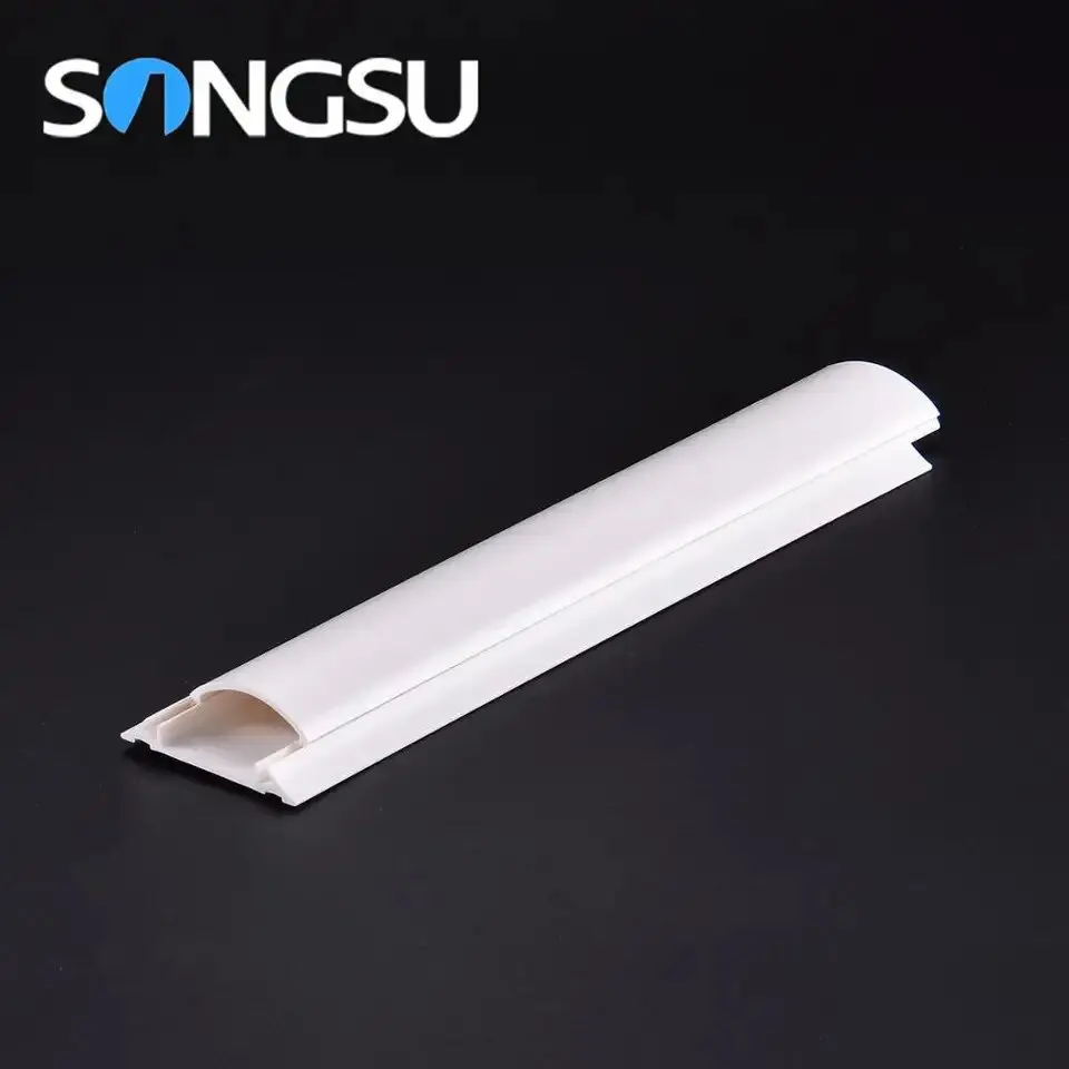 New Design Waterproof Half Round Cord Channel Pvc Floor Mouted Trunking ...