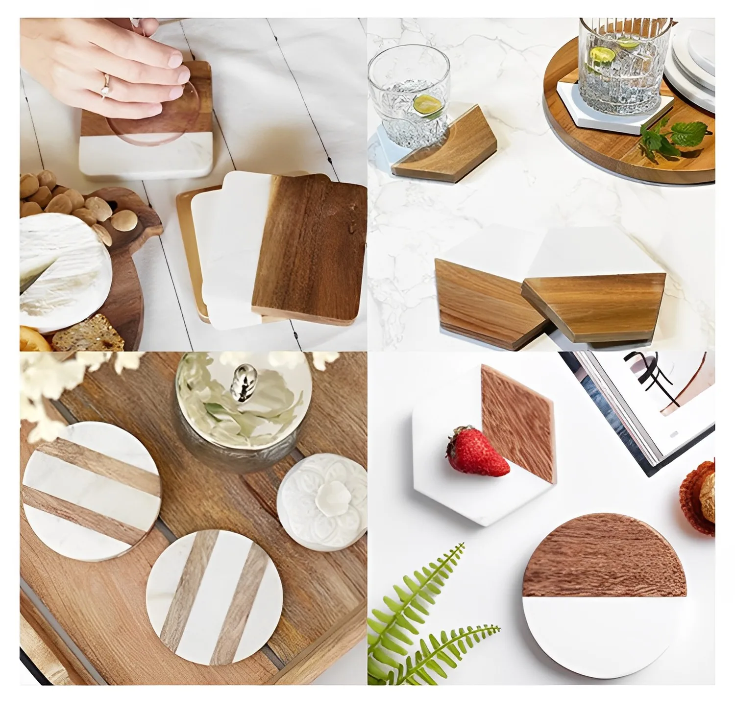 Wholesale Wood Marble Coasters - Sustainable & Stylish
