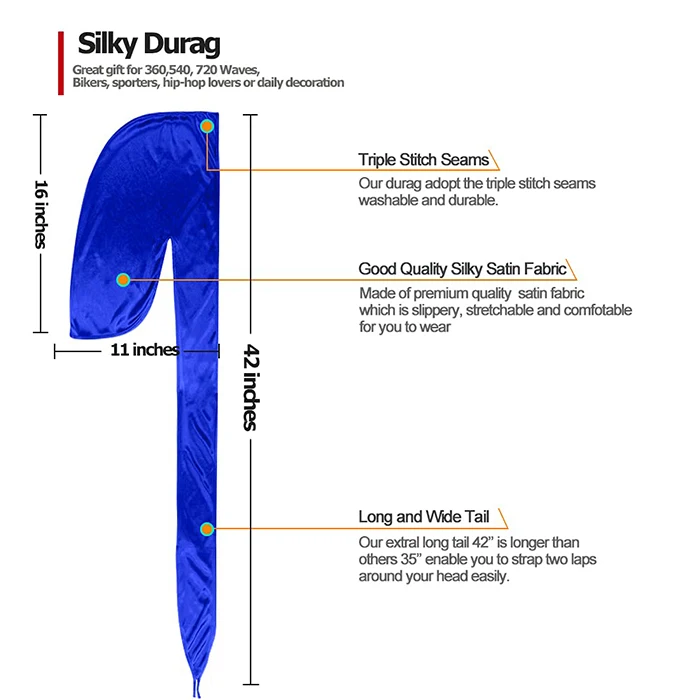 Custom Silky Headwraps - Designer Satin Durags for Men