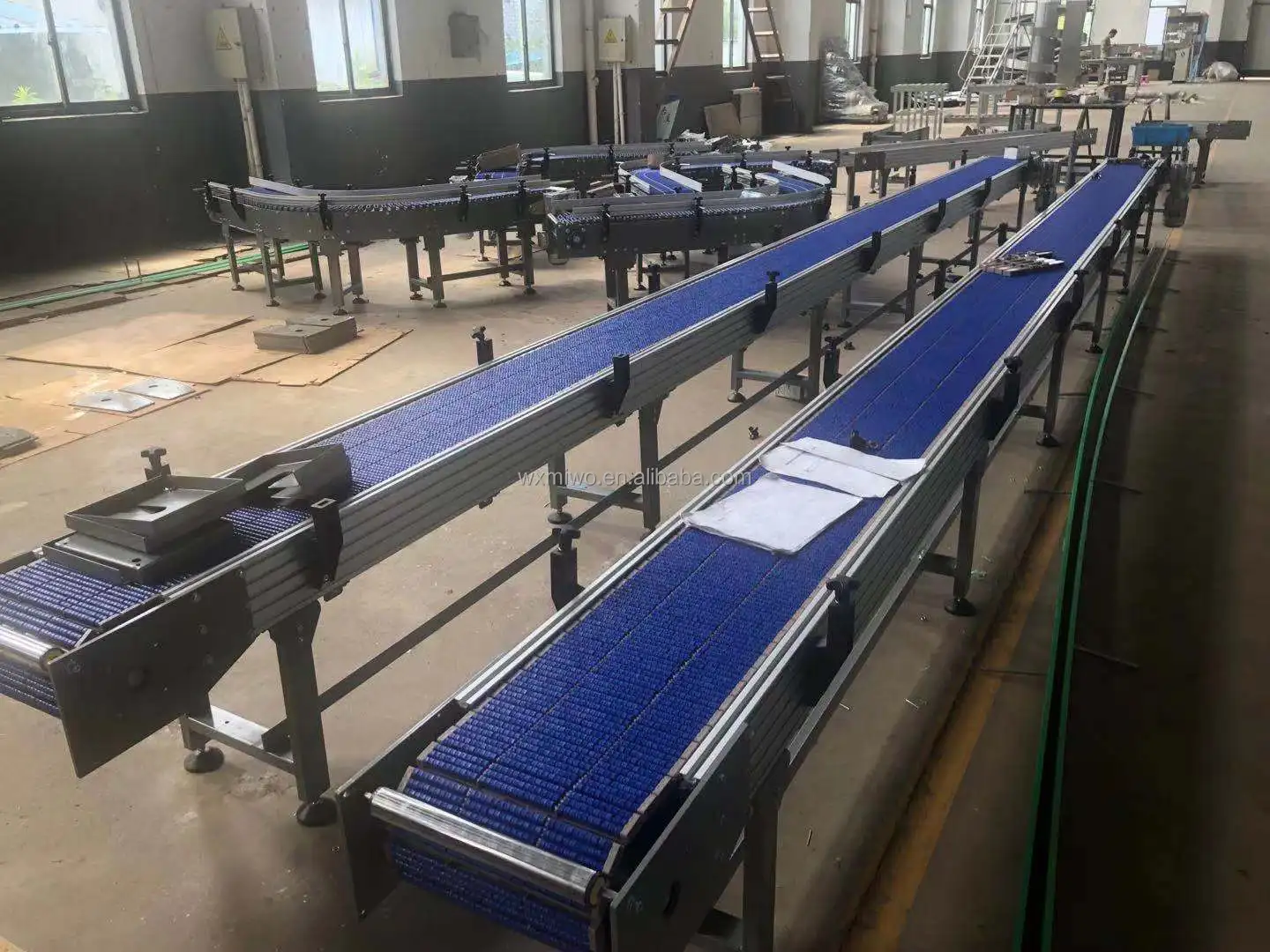 Perforated Flat Top Modular Belt Conveyor For Filling Labeling Machine ...