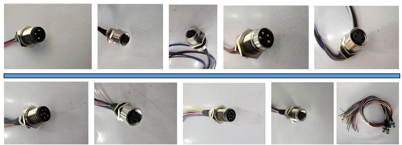 M8 Connector Adapter 4 Pin 1 Male To Female Wire Waterproof Sensor Male ...