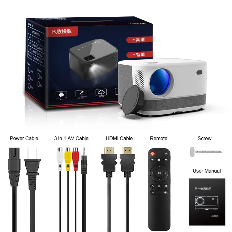 4k Smart Uhd Miroir Portable Projector 1080p With Mini Ray Projectors ...