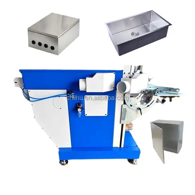 Metal Box Cabinet Corner Angle Grinder Grinding Polishing Deburring ...