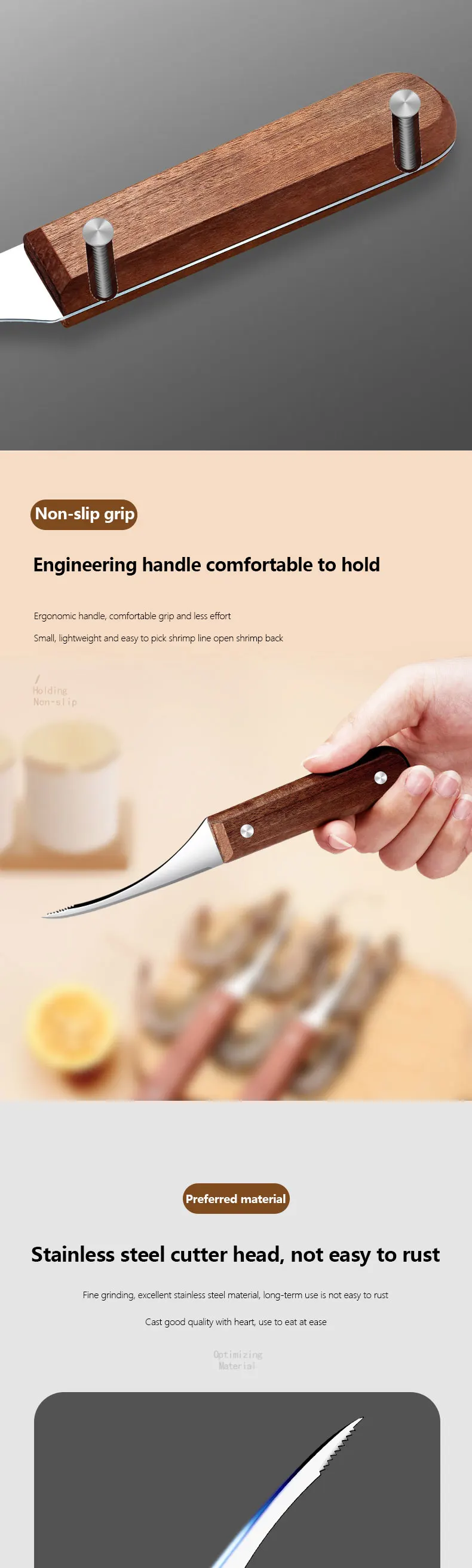 Multifunctional Shrimp Line Fish Maw Knife Shrimp Cleaner Knife Prawn ...