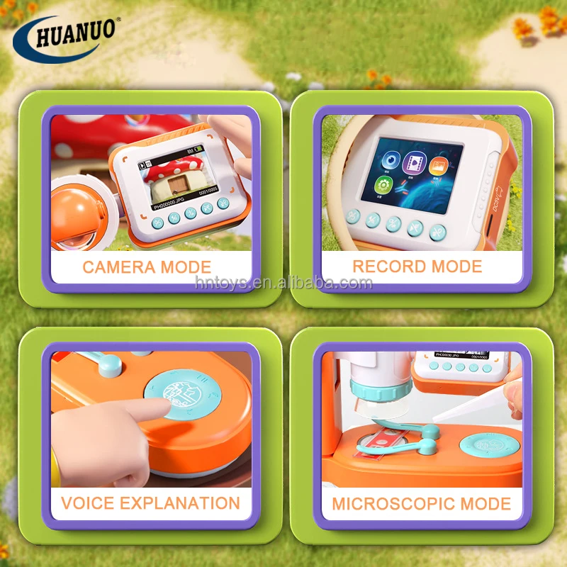 Kids Toys Science Microscope Kit Stem Learning Educational Video Photo ...