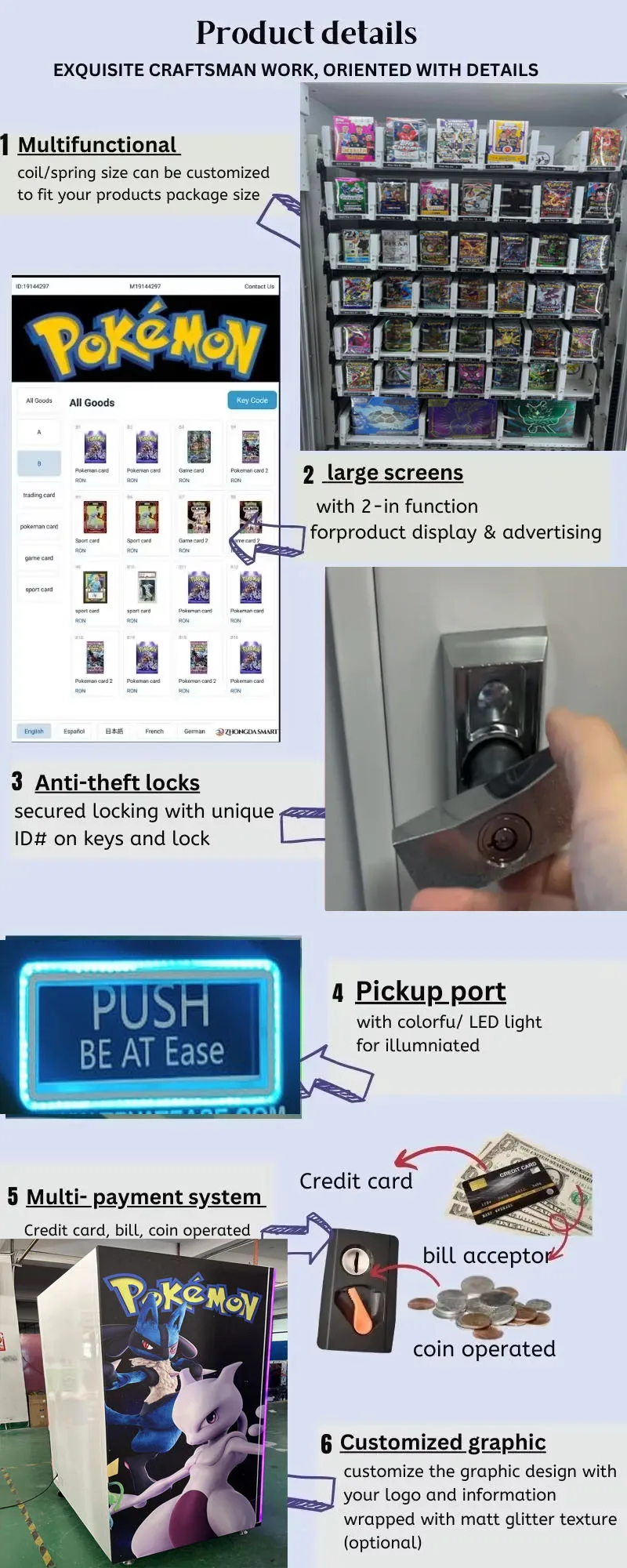 Wholesale Automated Pokémon Card Vending Machine | Trading Card Machine ...