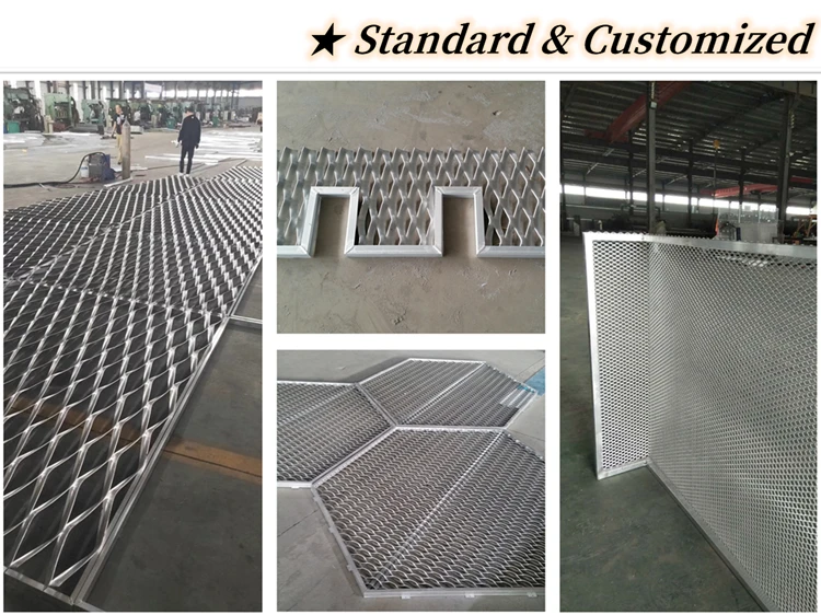 Customized Aluminum Expanded Metal Facade Cladding Panels