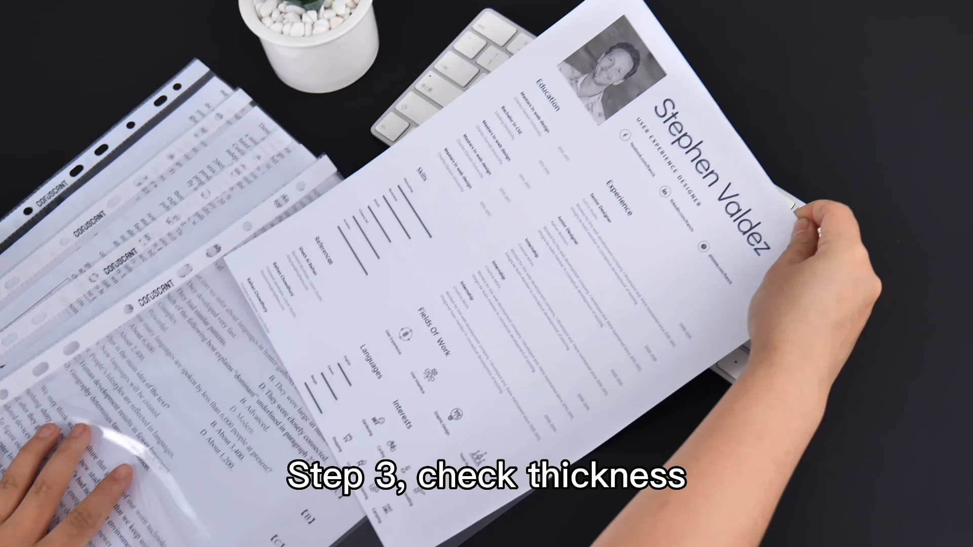 Transparent Polypropylene 11 Hole Sheet Protector Punch Pockets A4 Size ...