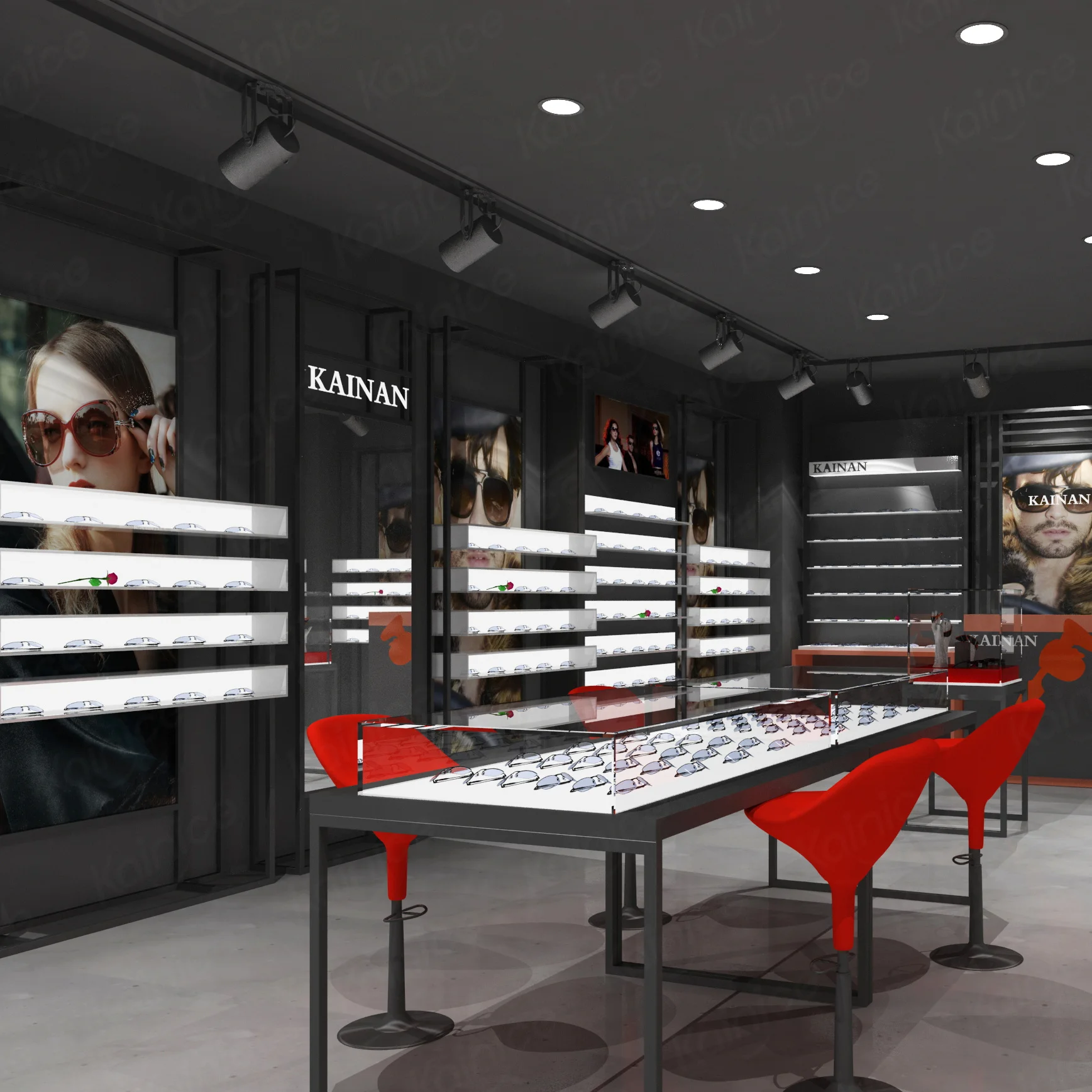 Kainice Optical Shop Interior Fixture Design Retail Store Display ...