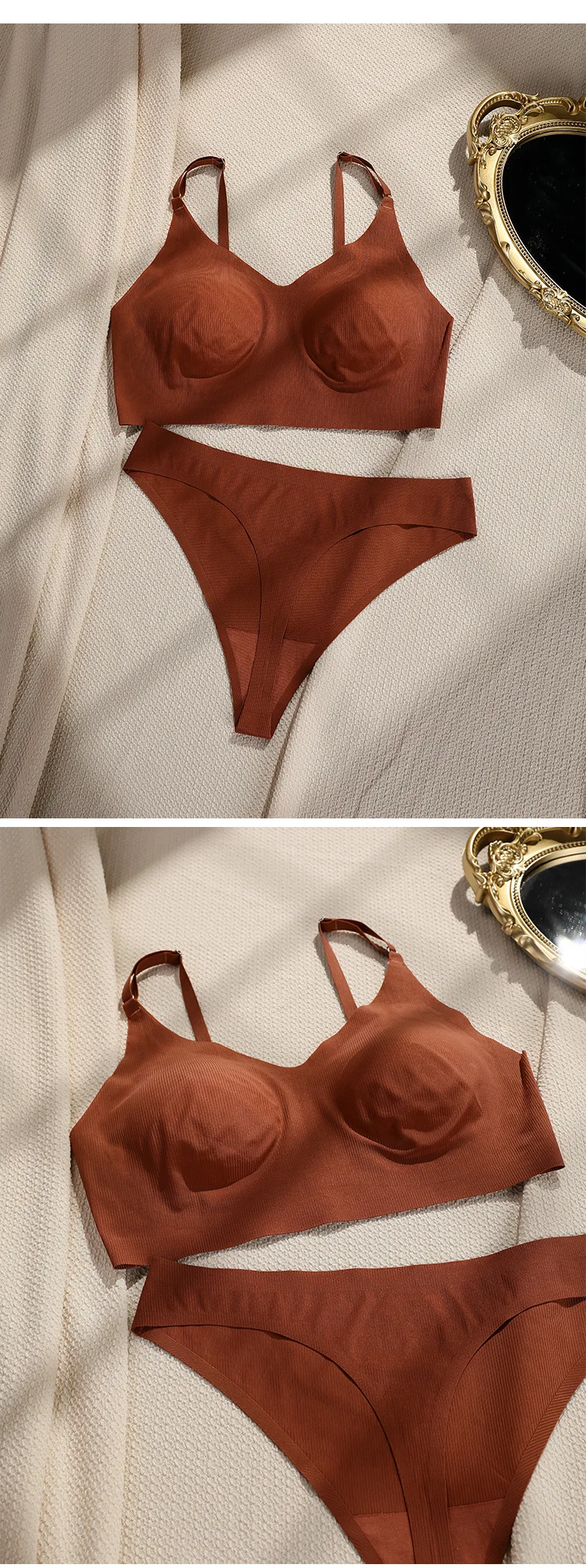 Female Lingerie Set Push Up Removable Bra Comfortable Panty Set Comfort ...