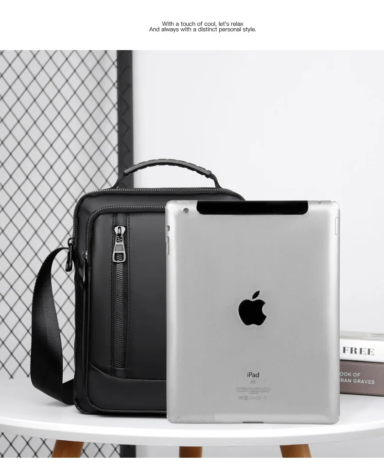 Morral Bandolera de Cuero para Hombre Weixier Impermeable Negro Mate GENERICO | falabella.com