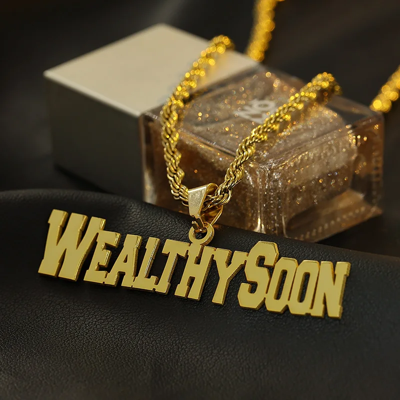 Stainless Steel Silver Necklace Men Rope Chain Personalized Initial ...