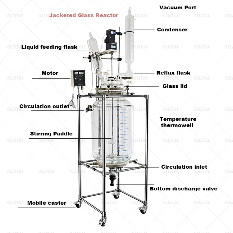 Stainless Steel Jacketed Reactor Continous Stirred Reactor With Jacket ...