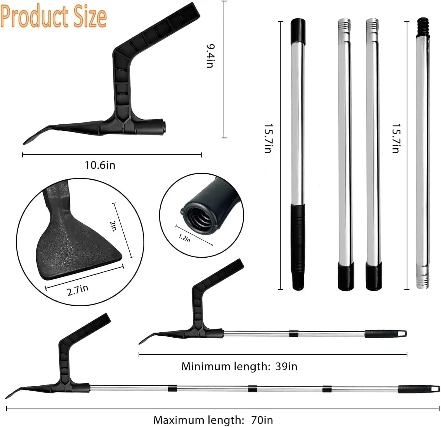 Extendable Telescopic Pole Gutter Cleaner Tool - Efficient Electric ...