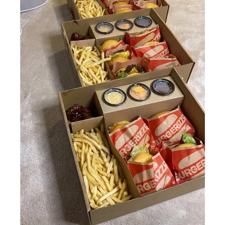 Desserts Box Pink Sushi Dosa Chattani Sambhar Packing Dunking Paper Box ...