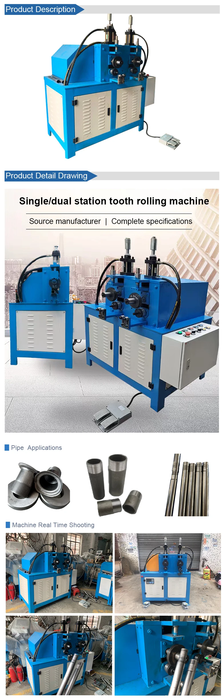 New Straight Thread Rolling Machine Knurling Machine Fully Automatic ...