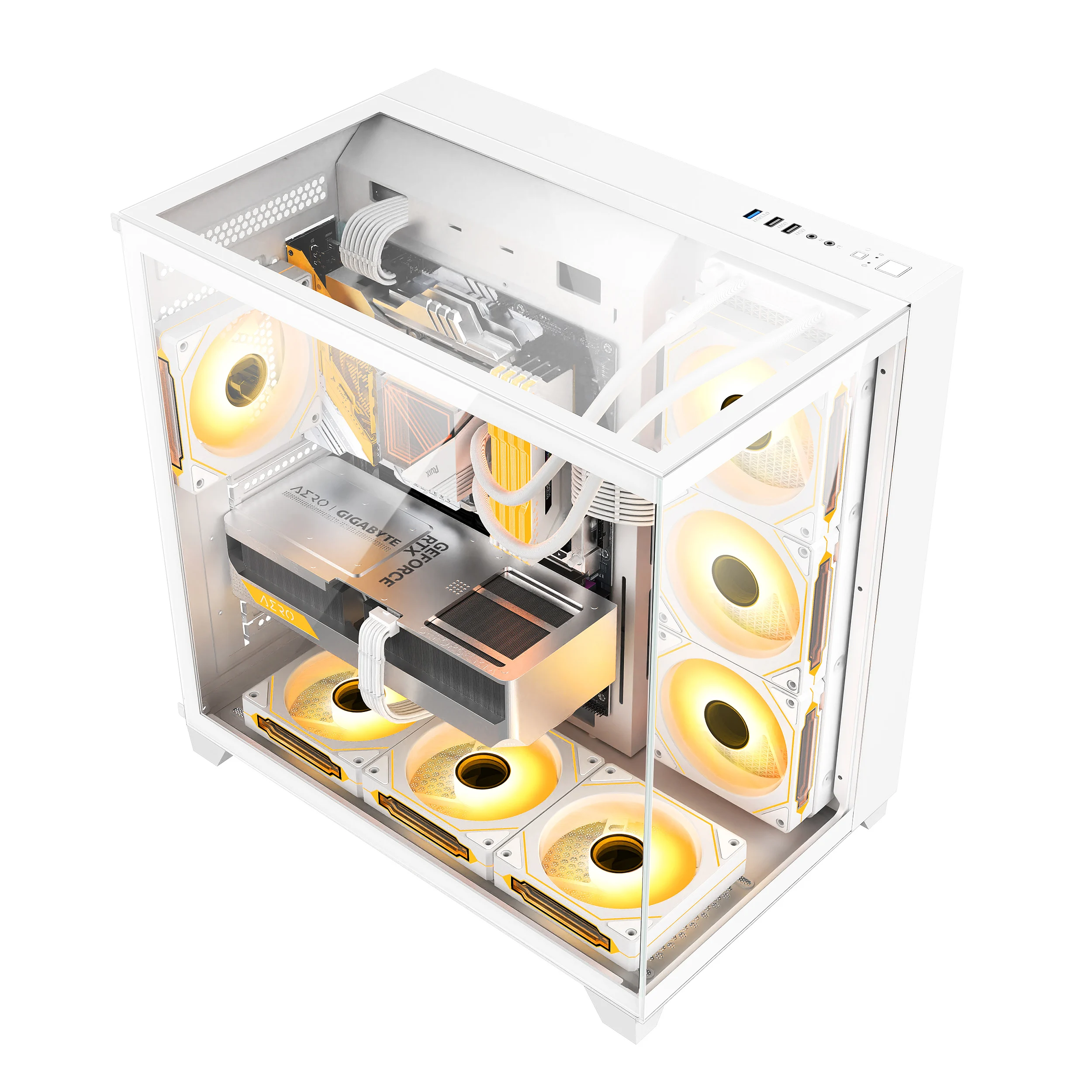 Oem Cube Case Triple-sided Glass Atx Gaming Case Computer Pc Cabinet ...