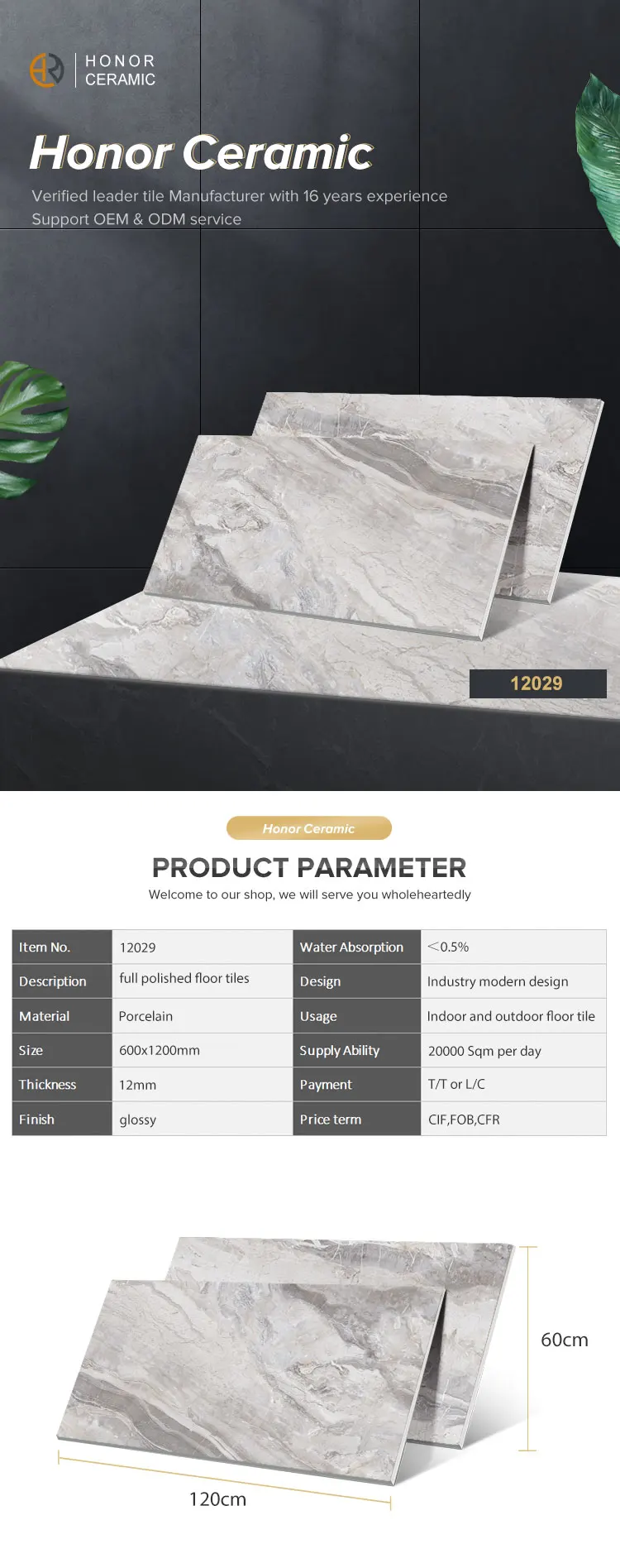 High-quality Chinese Porcelain Tiles,600x1200mm,Slab Body And Low Water ...