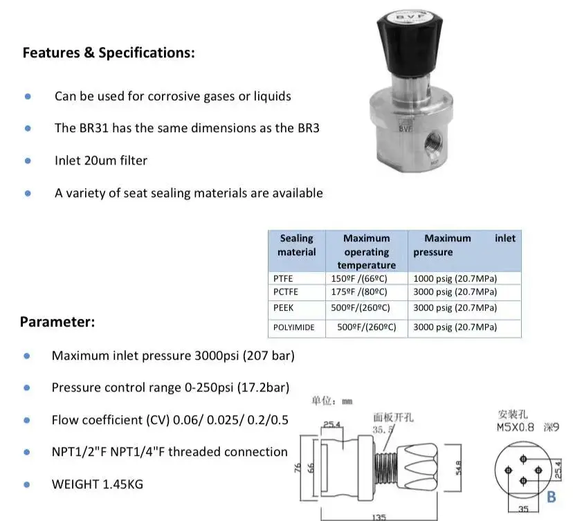 Low Pressure And High Sensitivity Fluid Control Pressure Reducing Valve ...