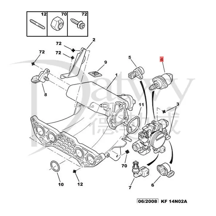 Oe 19209v Peugeot 206 Citroen Engine Idle Adjustment Motor(brand ...
