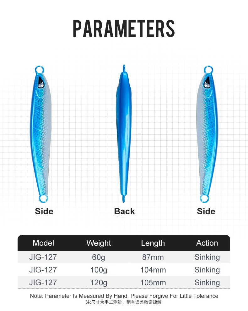 OEM 60g 100g 120g Long Casting Saltwater Fishing Fast Vertical Sinking ...