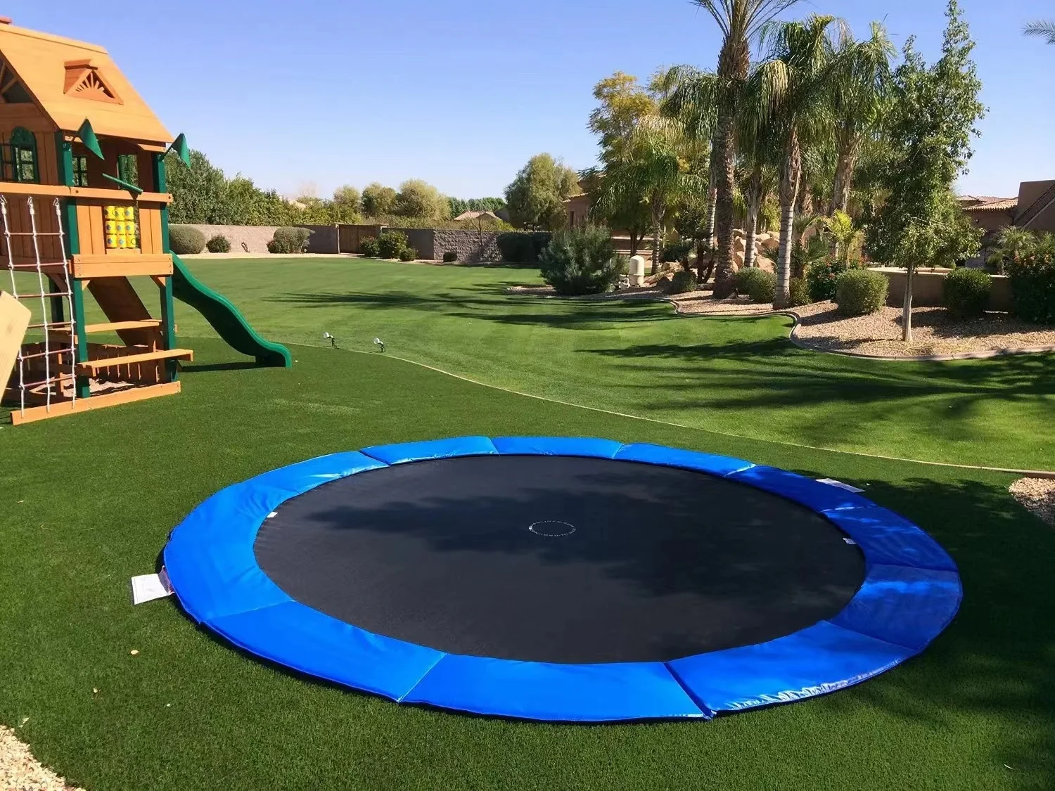 12ft Safety High Bounce Inground Round Trampoline by JHX