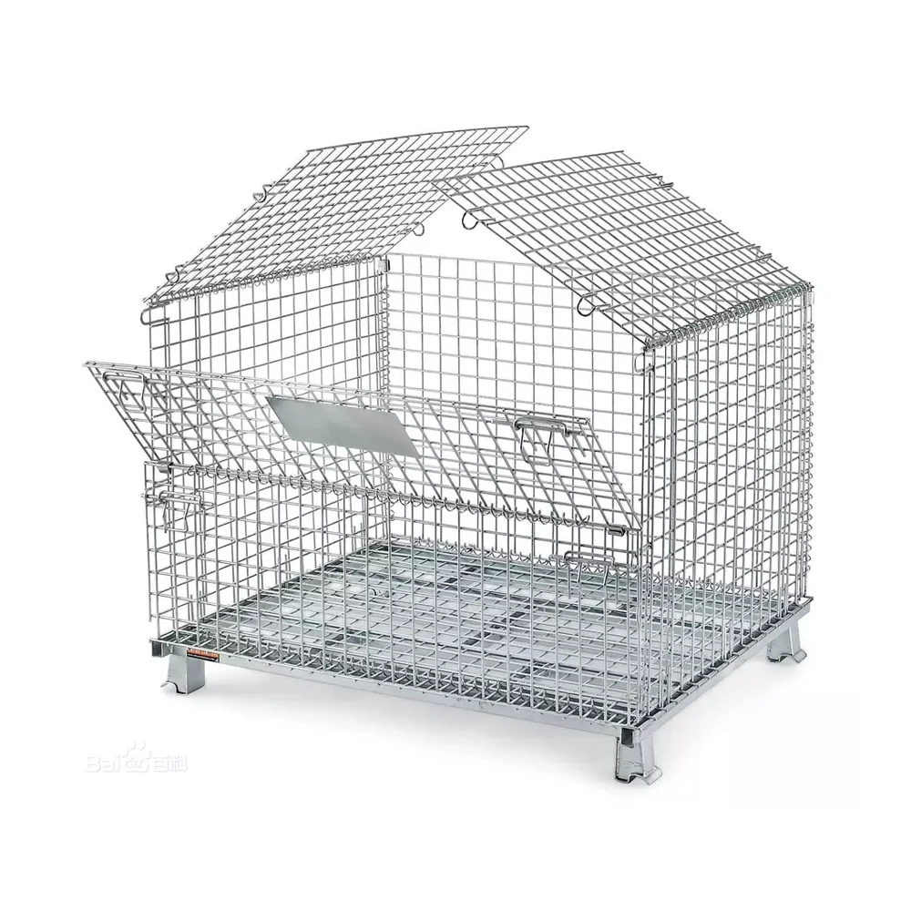 Heavy Duty Stackable And Foldable Galvanized Steel Pallet Box Cage ...