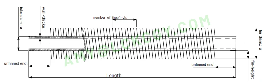 Heat Exchanger Extruded Longitudinal Finned Tube Aluminum Fins Made in ...