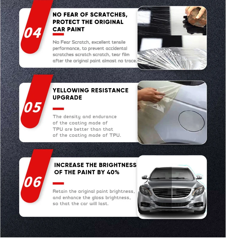 Hot Selling 6.5mil Thickness Car Body Transparent Paint Protection Film ...