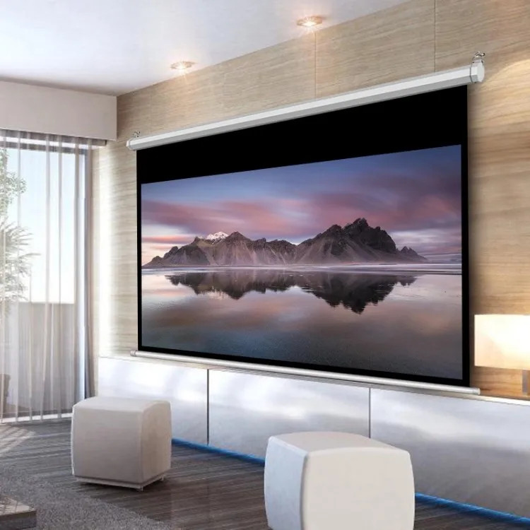Projection Screens Home Use Cinema Projector Screen Electric Motorized ...