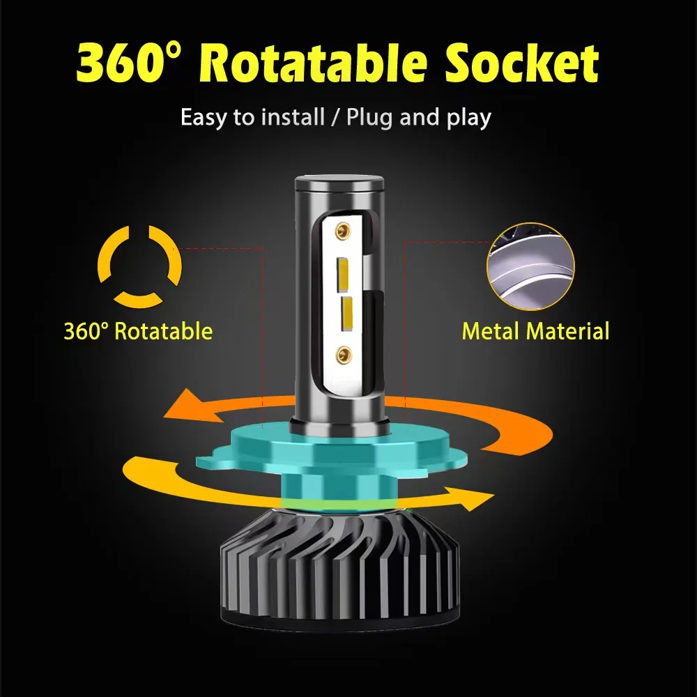 TCYATO F2 1860 CSP Car LED Headlight H7H1 LED Fog Lamp Installation in ...