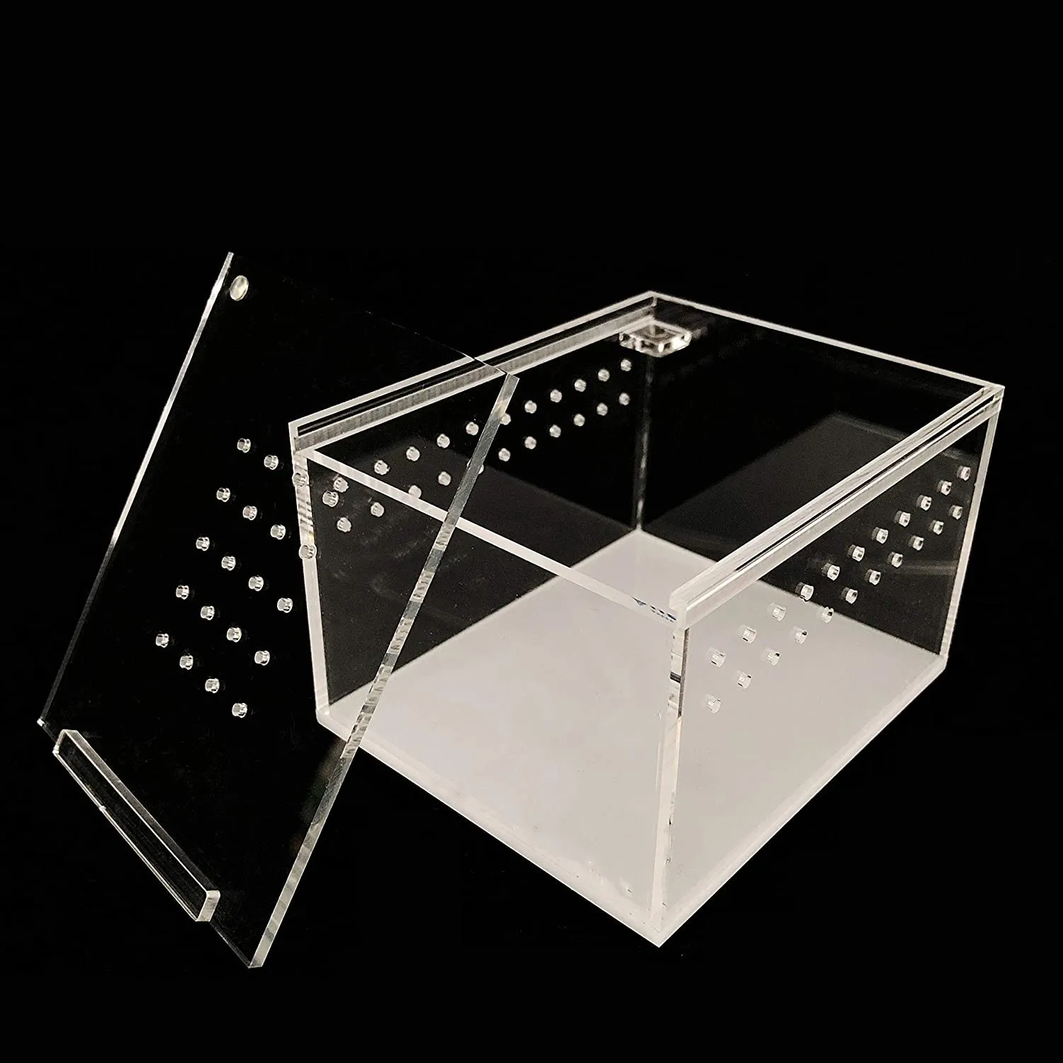 Perspex Snake Lizard Tarantula Breeding Box Sliding Magnetic Clear ...