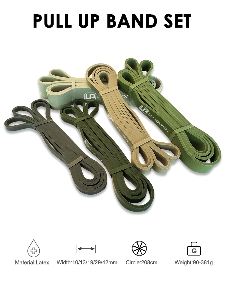 Custom Logo Elastic Rubber Pull Up Bands Fitness Workout Equipment ...