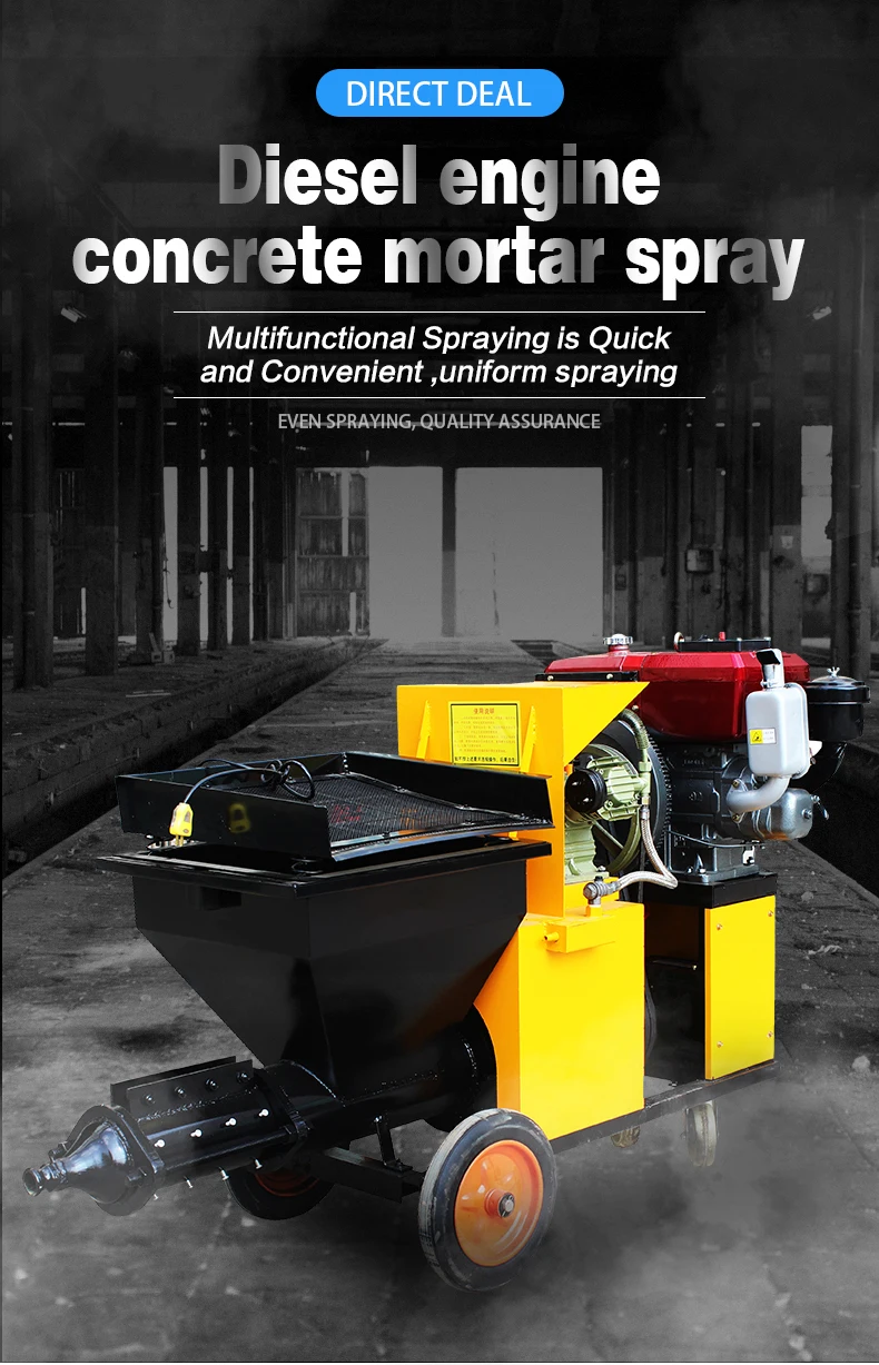 Concrete Pumping Mortar Spray Plaster Rendering Machine Cement Mortar ...