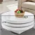 Hot Seller White High Gloss Mdf Rotatable Modern Round Coffee Table ...