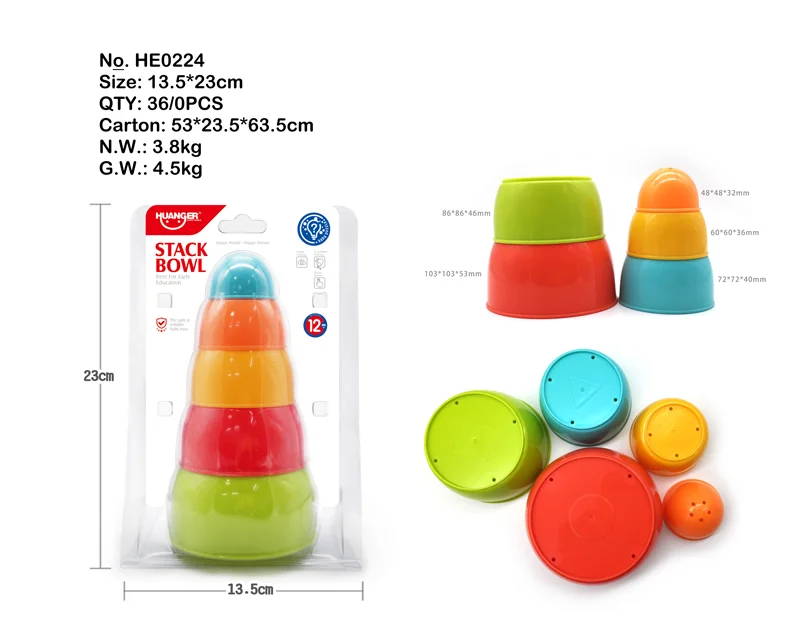 Stacking Cups - Early Childhood Education Toys by Rong Yuan