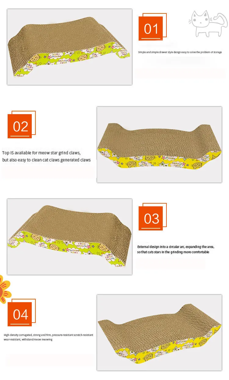 Large Arch Bridge Cat Sofa Corrugated Paper Cat Grab Plate Claw ...