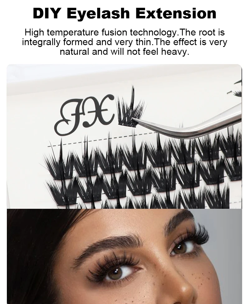 Custom Empty Plastic Lash Cluster Tray Bulk Ultra Thin Band Cluster ...