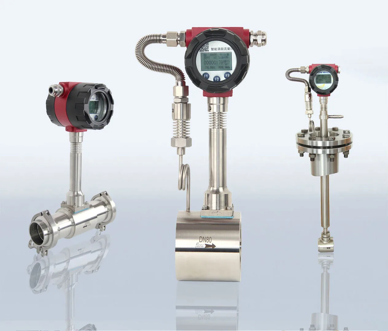 Digital Water Air Liquid Flow Meters Stainless Steel Good Quality Steam ...