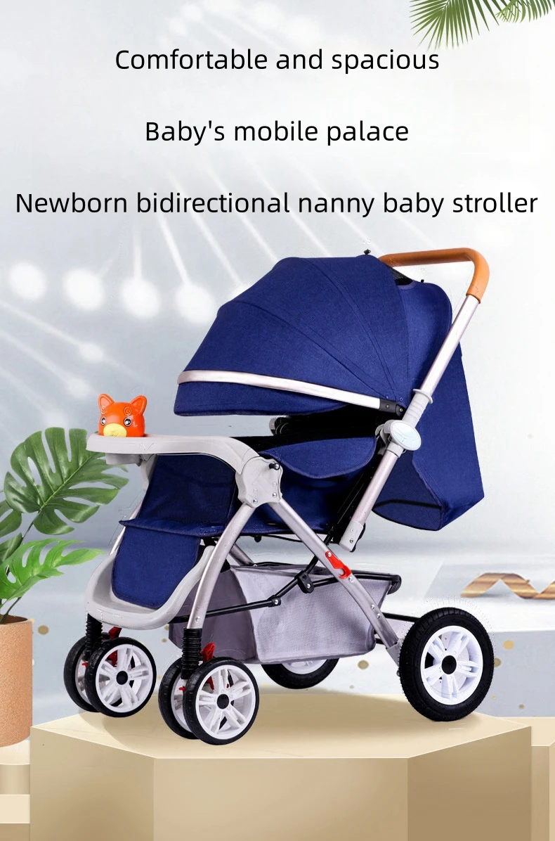 Sitting And Lying Down Strollers Foldable Two-way Children's ...