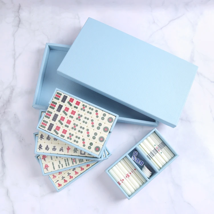 Leather Luxury Christmas Mahjong Game Set Mahjong Case Travel Mahjong ...