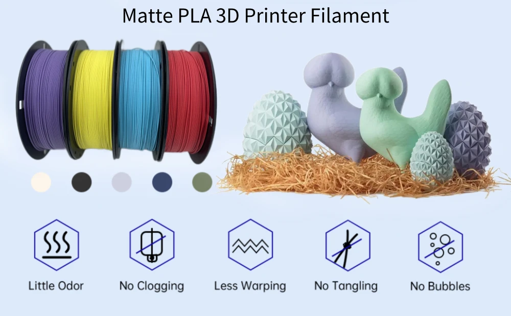 CREAT3D Wholesale 1.75mm 1kg Matte PLA 3D Printer Filament