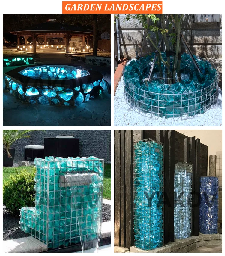 Eco-Friendly Decorative Slag Glass Rocks for Landscaping & Walls, OEM