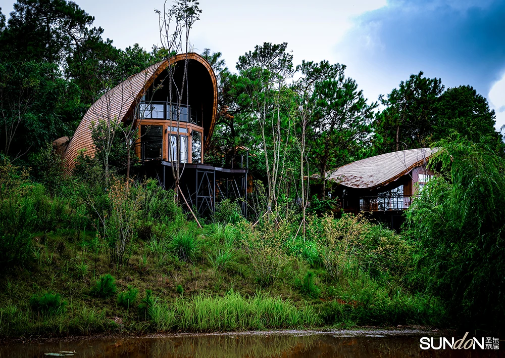 Whale Mouth Style Wooden Tree House Villa - Heavy Duty Lodge